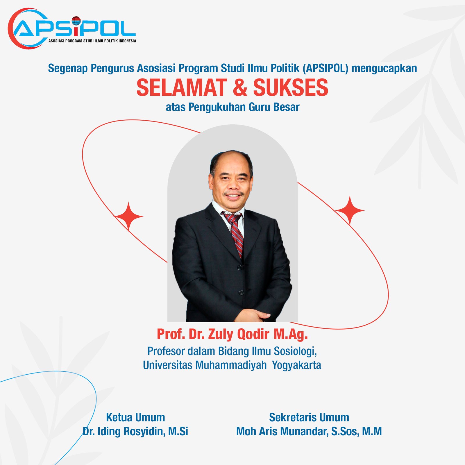 Prof. Dr. Zuly Qodir M.Ag – APSIPOL